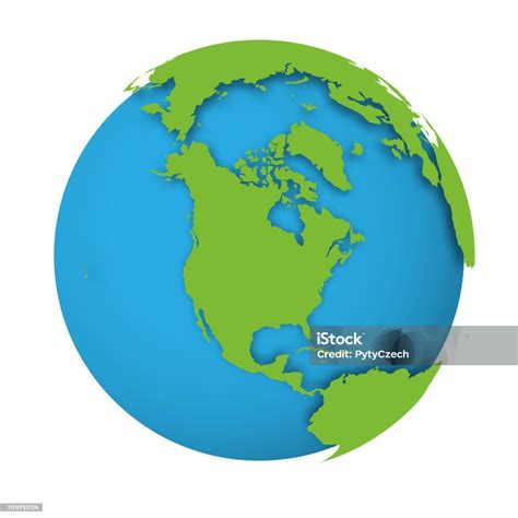 자연 지구 지구 지구 푸른 바다와 바다에 그림자를 떨어 뜨리는 녹색 땅과 3d 세계지도 벡터 일러스트레이션 0명에 대한 스톡 벡터 아트 및 기타 이미지 Istock
