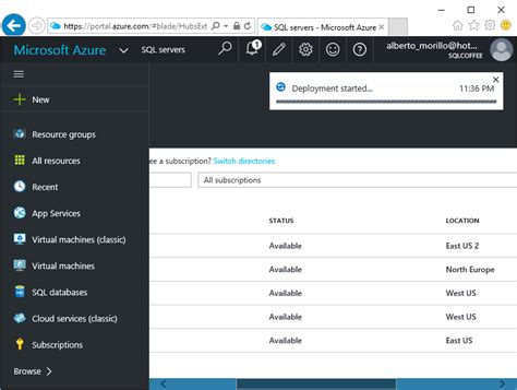 Sqlcoffee How To Create A New Sql Azure Server