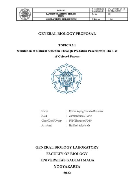 Simulation Of Natural Selection Through Predation Process With The Use Of Colored Papers