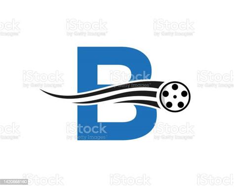 초기 편지 B 필름 로고 개념 미디어 기호 용 필름 릴 영화 감독 기호 벡터 템플릿 가정용 캠코더에 대한 스톡 벡터 아트 및 기타 이미지 가정용 캠코더 감독 놀기