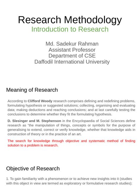 Research Methodology Lecture 1 Pdf