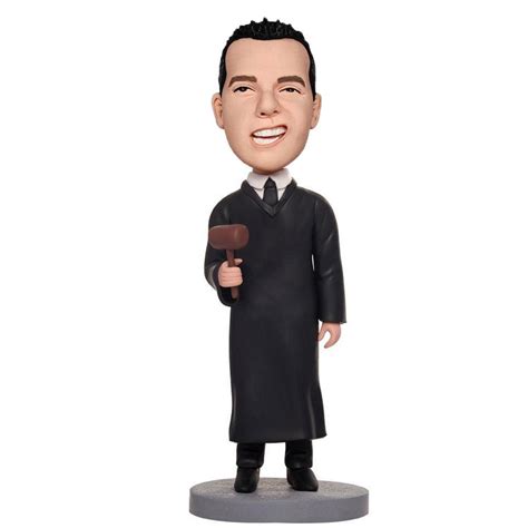 Custom Judge Bobbleheads With Engraved Text Mydedor Bobblehead And Custom Ts Shop