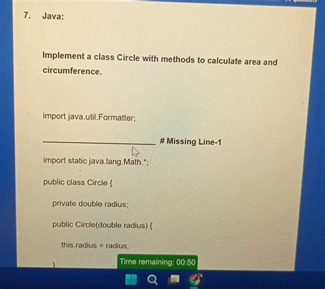 7 Java Implement A Class Circle With Methods Studyx 7 Java Implement A Class Circle With Methods Studyx