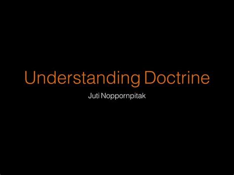 Understanding Doctrine At True North Php 2013 Pdf