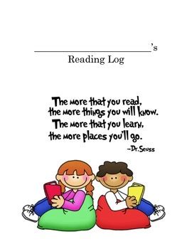 Home Reading Log With Parent Tips By Amy B Cheever TpT