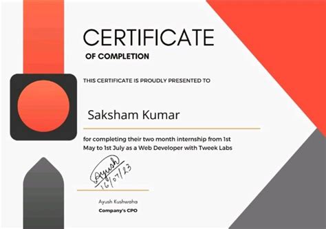 Saksham Kumar On Linkedin Internshipjourney Frontenddeveloper