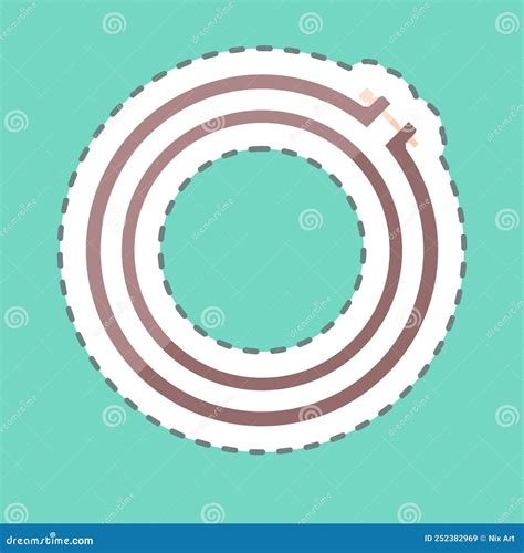 Sticker Line Cut Embroidery Hoop Suitable For Tailor Symbol Simple Design Editable Design