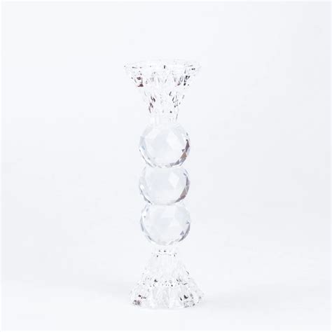 Подсвечник стеклянный Cozy на 1 свечу в стиле ампир высокий прозрачный Hp36561l купить