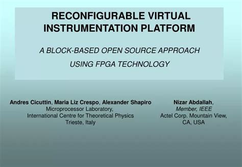Ppt Reconfigurable Virtual Instrumentation Platform A Block Based Open Source Approach Using