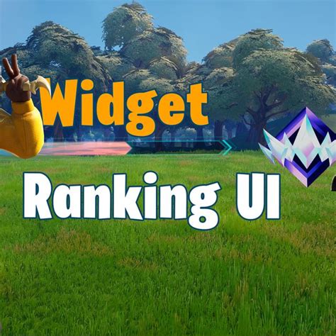 Create Ranking Widget Ui Community Tutorial