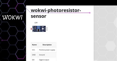 Wokwi Photoresistor Sensor参考 Wokwi Docs Wokwi Photoresistor Sensor参考 Wokwi Docs