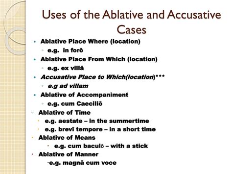 Ppt The Ablative And Accusative Case Powerpoint Presentation Id2599542