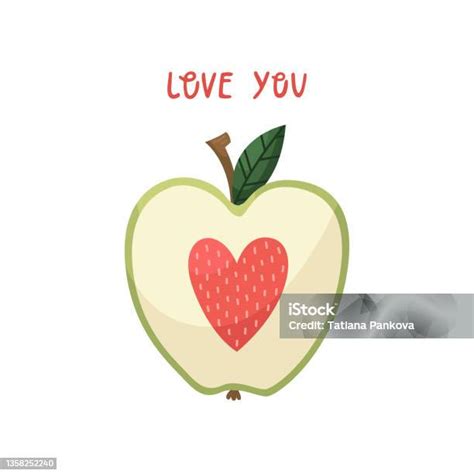 발렌타인 데이의 핵심 대신 하트가있는 사과의 벡터 일러스트레이션 2월에 대한 스톡 벡터 아트 및 기타 이미지 2월 개념 공휴일 Istock