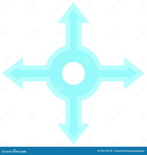 intersection arrows icon location map and navigation vector stock