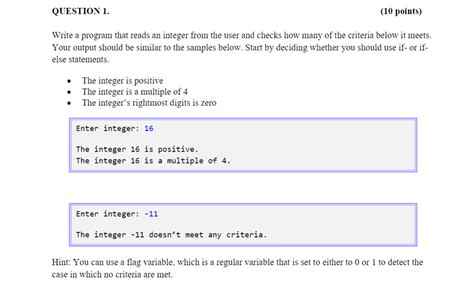 Solved Write A Program That Reads An Integer From The User