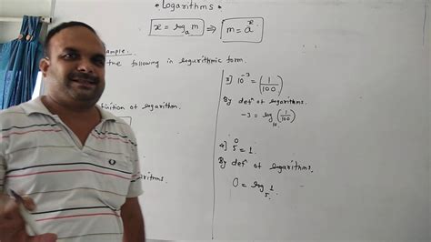11th Maths Basic Lecture Logarithm 1 Youtube
