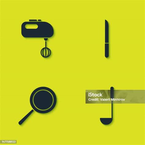 전기 믹서 주방 국자 프라이팬 및 칼 아이콘을 설정합니다 벡터 가정 생활에 대한 스톡 벡터 아트 및 기타 이미지 가정 생활 가정 주방 가정의 방 Istock