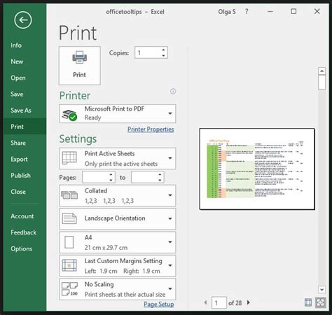 Cara Print Ms Excel Full