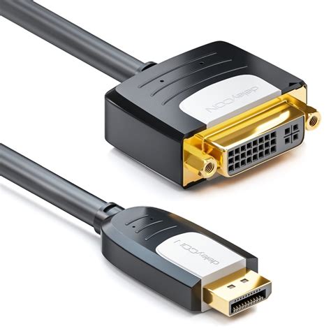 Deleycon Displayport Zu Dvi Adapter Fullhd Dp Stecker Auf Dvi Buchse Deleycon