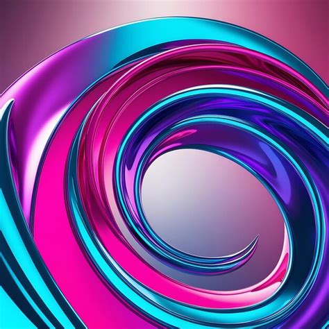 A Modern Abstract Background With Smooth Shiny Waveforms In Vibrant