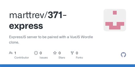 Github Marttrev371 Express Expressjs Server To Be Paired With A