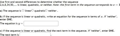 Answered Use First And Second Differences To Determine Whethe