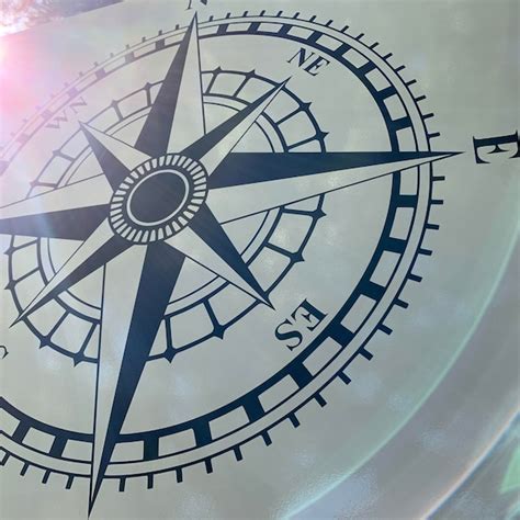 Compass Decal Etsy