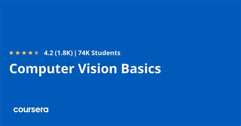 Computer Vision Basics Coursya