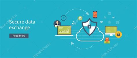 Data Protection And Secure Data Exchange Stock Vector Ideyweb 73840321