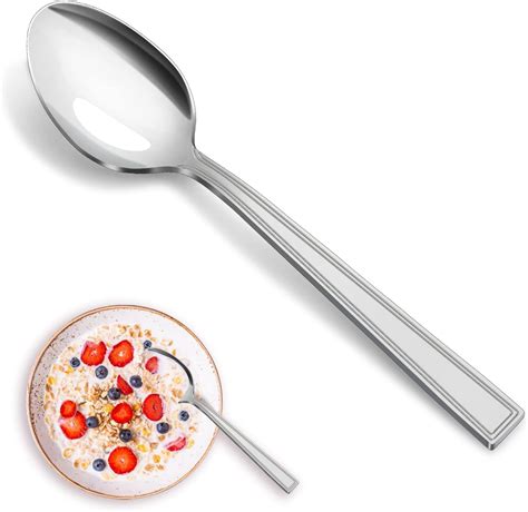 Hunnycook Cuillères à Dessert 24 Pièces Set De Cuillères En Acier