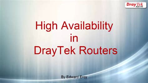Video High Availability In Draytek Routers 3900 Draytek Faq