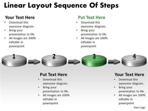 PPT Linear Layout Sequence Of Practice The Powerpoint Macro Steps Business Templates Stages