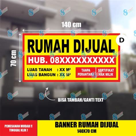 Jual Spanduk Rumah Dijual Rumah Disewakan Rumah Dikontrakan Tanah
