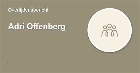 Adri Offenberg 1 Januari 2020 • Overlijdensbericht En Condoleances