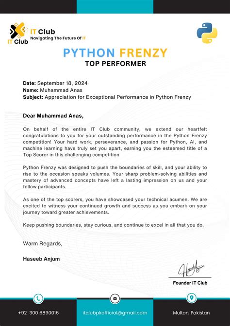 Muhammad Anas On Linkedin Pythonfrenzy Itclub Continuouslearning Python