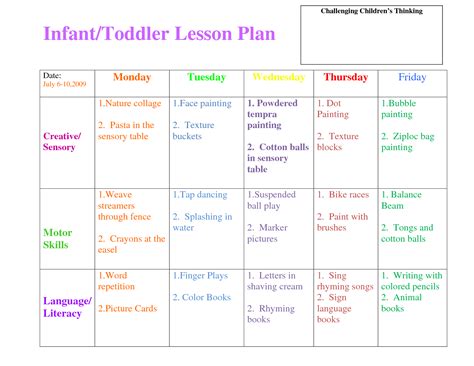 Daycare Curriculum Examples At Ebony Butters Blog