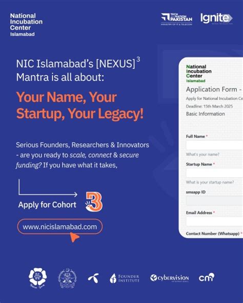 🚀 Apply Now National Incubation Center Islamabad Cohort Iii 🚀 Tec