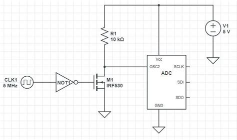 A Cmos Inverter Im Using Isnt Transmitting My Master Clock Signal To