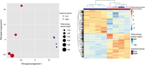 principal components analysis left panel and heatmap right panel download scientific