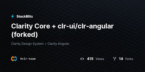 Clarity Core Clr Ui Clr Angular Forked Stackblitz