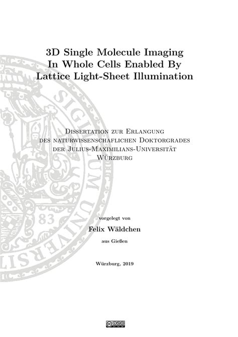 Pdf 3d Single Molecule Imaging In Whole Cells Enabled By Lattice Light Sheet Illumination