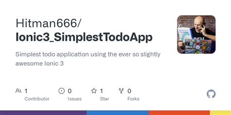 github hitman666 ionic3 simplesttodoapp simplest todo application using the ever so slightly