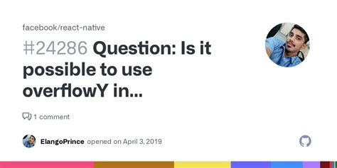 Question Is It Possible To Use Overflowy In Reactnative · Issue 24286