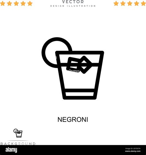 Negroni Icon Simple Element From Digital Disruption Collection Line Negroni Icon For Templates