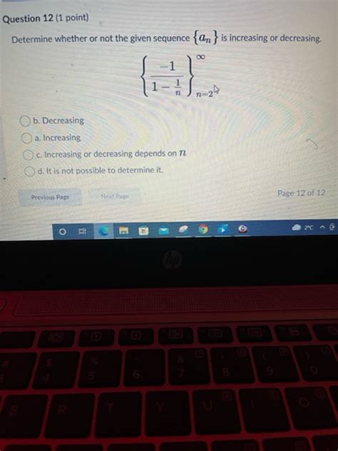 Solved Question 12 1 Point Determine Whether Or Not The Chegg Com
