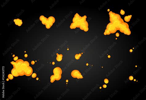 Vector Effect Effect For Game Explode Animation Cartoon Explosion