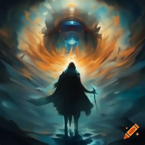 Abstract Representation Of Multiple Futures And Enemies Surrounding On