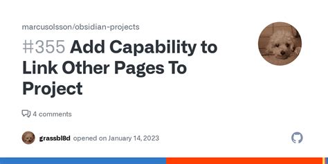 Add Capability To Link Other Pages To Project · Issue 355