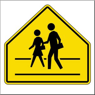 Clip Art Signs Crosswalk Color Abcteach