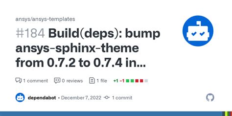 Build Deps Bump Ansys Sphinx Theme From To In Requirements By Dependabot